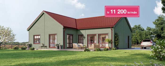 Bygg enplanshus i vinkel – Smart planlösning & garage | LB-Hus